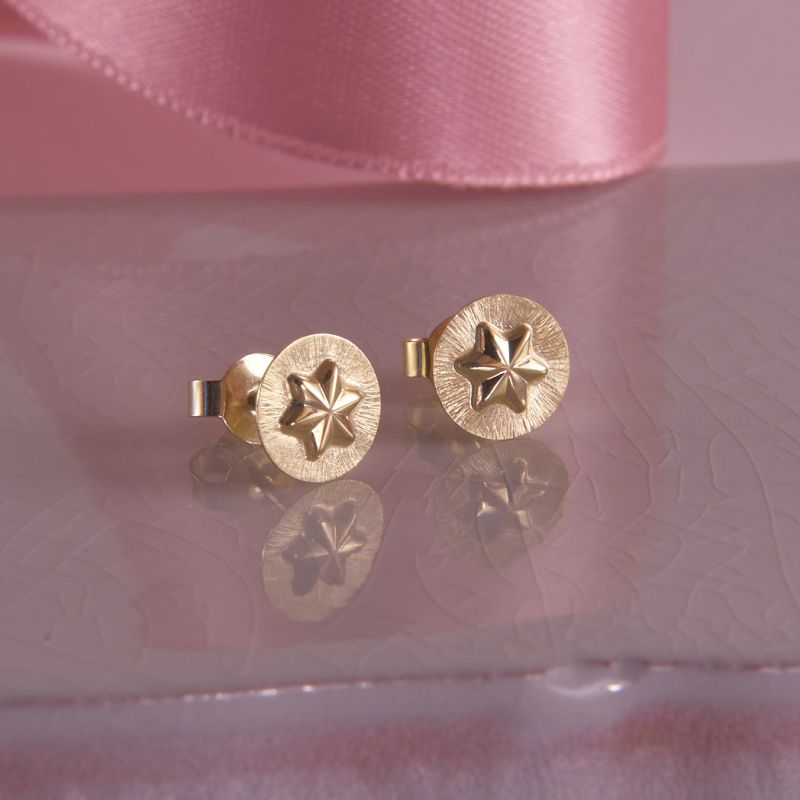 Stern Ohrstecker Gold 585